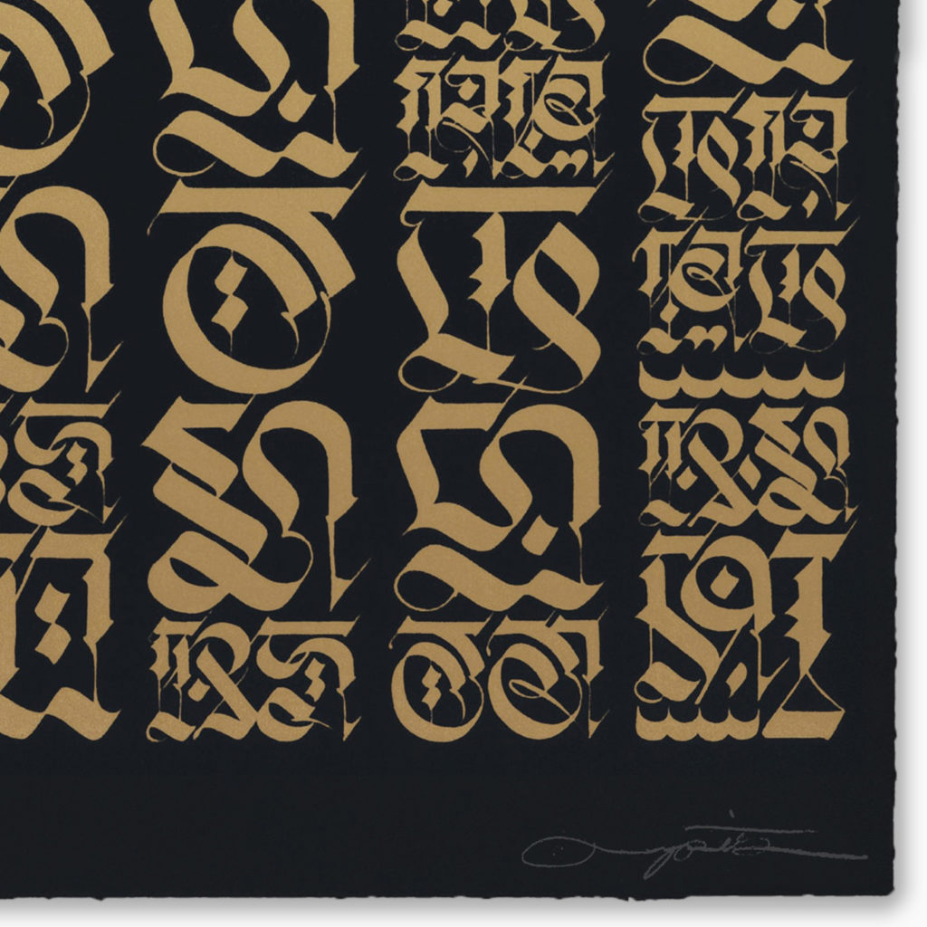 Cryptik - The Divine Letter (Gold on Black) | Print Them All