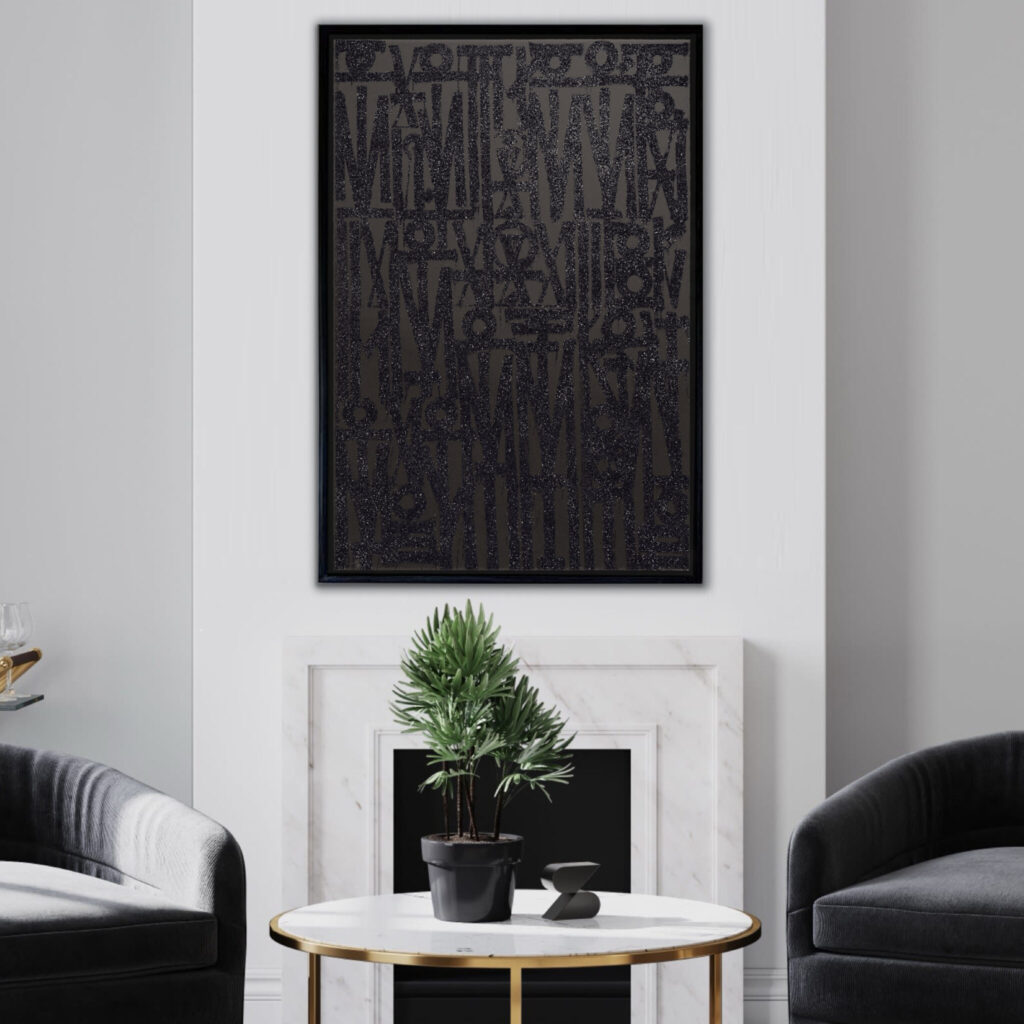 RETNA | Even The Heart Skips A Beat (Black on Black) | Print Them All